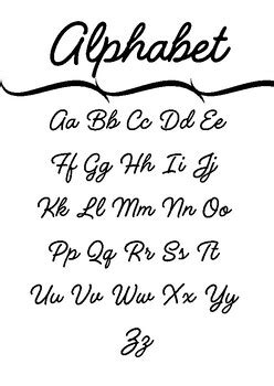Cursive Alphabet By Tristen Green Tpt