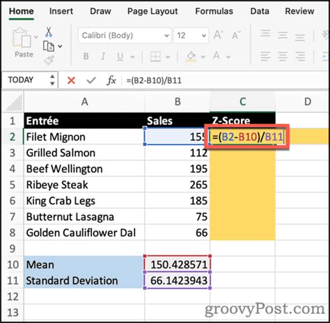Z Score Excel Data Analysis Hypothesis Testing 5 Mean And Z Score
