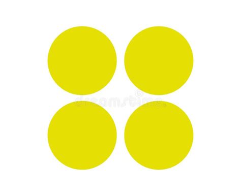 Circle Shape Collection Symbol Yellow Element Vector Illustration Stock Vector Illustration Of