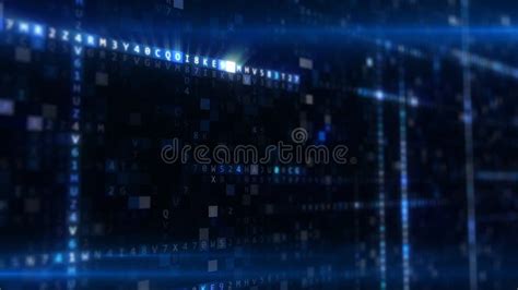 Abstract Blue Futuristic Background Of Information Technology