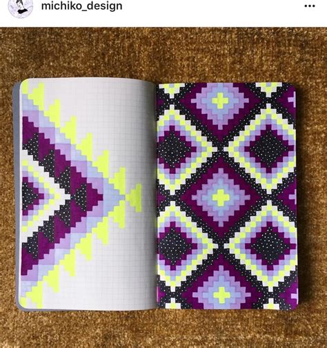 Pixel Art Pattern On Notebook Cover