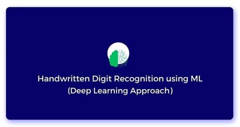 Handwritten Digit Recognition Using Cnn Ebook Dr K Venkata