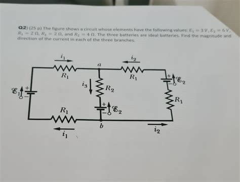 Solved Q2 25 P The Figure Shows A Circuit Whose Elements