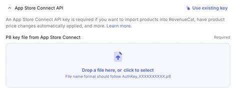 app store connect api key configuration in app subscriptions made