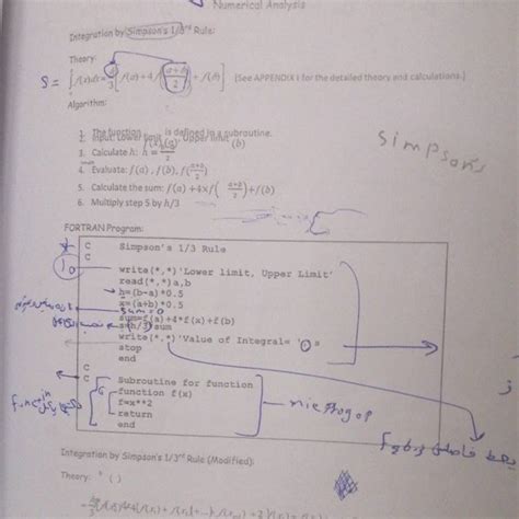 Solved Question Numerical Analysis Integration By Simpsons 13rd