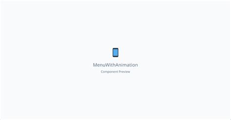 Menu With Animation Free React Tailwind Component