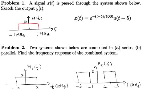 Solved Problem 1 A Signal X T Is Passed Through The System Chegg Com