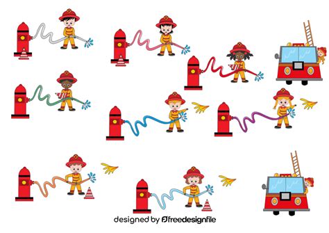 Firefighters Vector Free Download