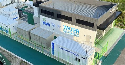 국내 최초 수력발전 생산 그린수소 공급하루 수소차 40대 충전