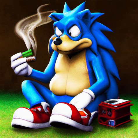 Sonic Blazing The Chronic And Rocking That Beer Belly R Aiartonweed