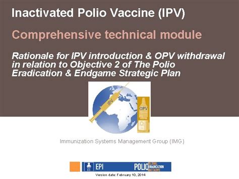 Inactivated Polio Vaccine Ipv Comprehensive Technical Module Rationale