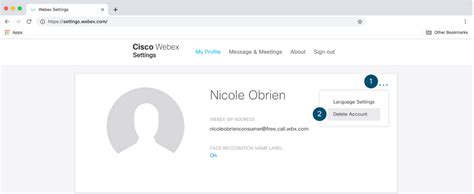 Webex アカウントの削除方法 Cisco Community