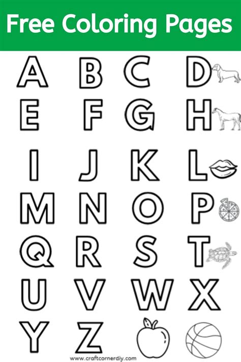 Free Alphabet And Number Coloring Pages Alphabet Coloring Pages For
