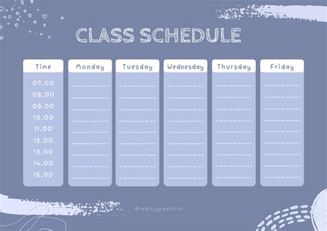 Weekly School Schedule Planner Class Schedule Class Planner College Schedule Instant Download