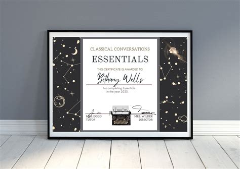 Classical Conversations Essentials Certificate Bundle Cc End Of Year Edit Templates In Canva