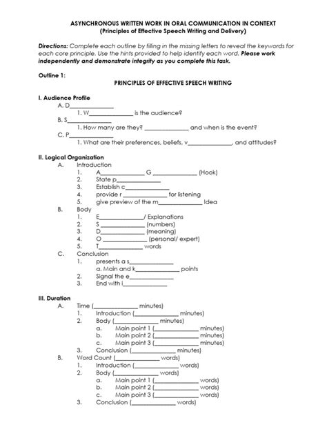 asynchronous written work in oral communication in context pdf