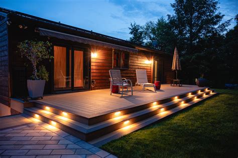 Deck Paver Patio And Led Lighting Projects A Plus Landscaping
