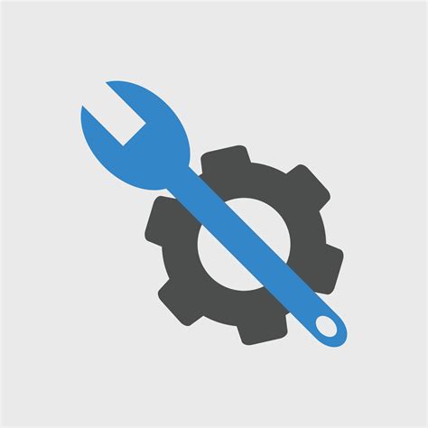 Setting Gear Line Icon Symbol For Ui Social Media Website Isolated On