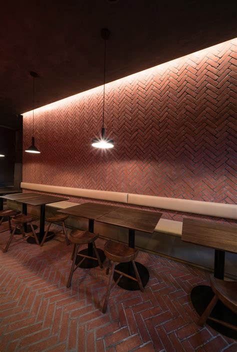 Herringbone Brickwork Covers Chinese Restaurant The Tang In New York By