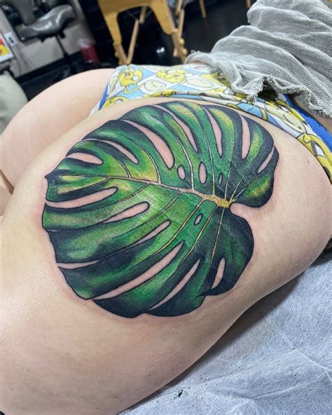 Monstera Leaf Tattoos 1 Resilience When Used As A Tattoo Design