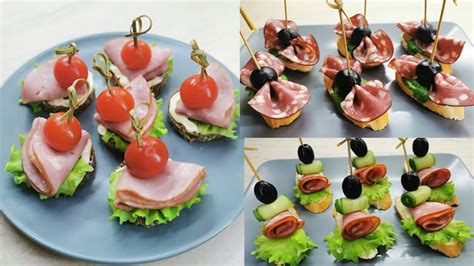 Канапе на праздники и Новый год часть 1 Canapes For The Holidays And New Year Part 1 Youtube
