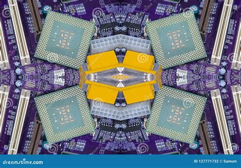 Cpu Pins And Circuit Mother Board Stock Photo Image Of Data Detail