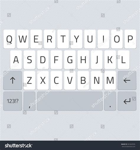 Modern Keyboard Smartphone Alphabet Buttons Mobile Stock Vector 501667876 Shutterstock
