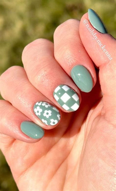 40 Spring Nail Ideas To Brighten Your Look Sage Serenity Mismatch