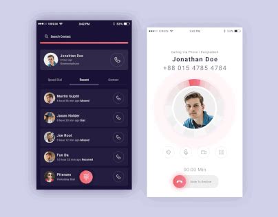 Call Screen Ui Behance