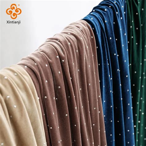 여성용 두꺼운 분쇄 벨벳 원단 스트레치 다이아몬드 벨벳 소재 드레스 가정용 섬유 소파 하프 야드 리노베이션 Tj8675