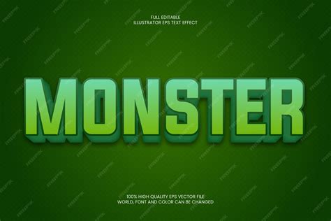 Premium Vector Monster Text Effect