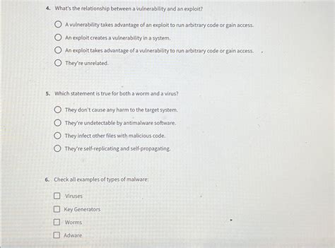 Solved Whats The Relationship Between A Vulnerability And