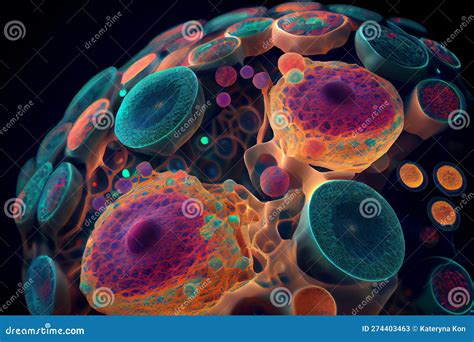 Human Cells Under Microscope Generative Ai Illustration 库存例证 插画 包括有 敌意 鸡蛋 274403463