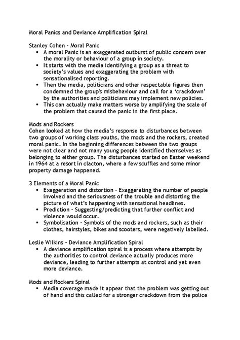 Moral Panics And Deviance Amplification Spiral It Starts With The