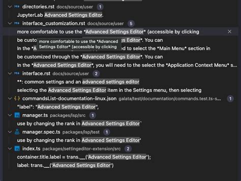 Inconsistent Use Of Json Settings Editor And Advanced Settings