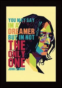 Posterskart John Lennon Quote Framed Poster Paper Print Art