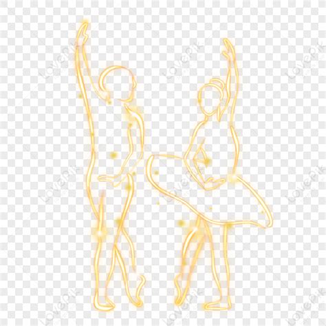 발레 공연 황금 인물 일러스트공연하다캐릭터조명 효과 Png 일러스트 무료 다운로드 Lovepik