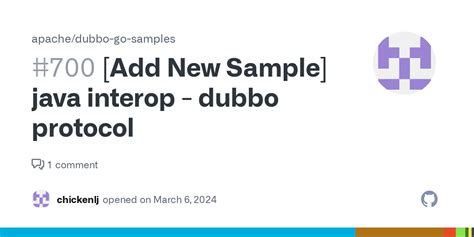 Add New Sample Java Interop Dubbo Protocol · Issue 700 · Apache