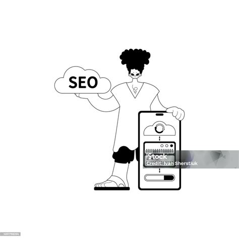 주차 대행 및 웨이터 클라우드 메모리와 Seo가 적절합니다 Sum Dark And Washcloth Notice 아트웍 트렌디한 스타일 벡터 일러스트레이션 네트워크 서버에