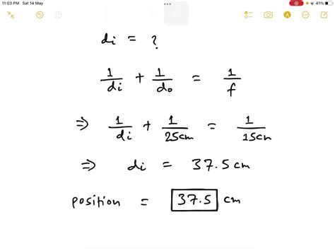 solved an object 4cm in size is placed at a distance of 25cm from a
