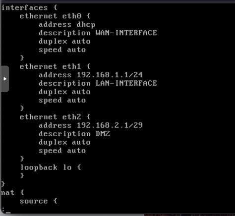 Vyos Nat Source Rule Eth0 Is Not Valid Set Failed Rvyos