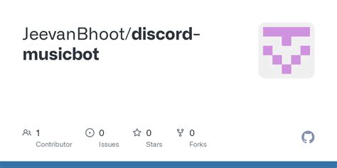 github jeevanbhoot discord musicbot