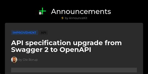 Api Specification Upgrade From Swagger 2 To Openapi Billwerk Announcements