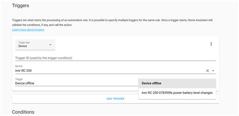 Innr Rc250 Remote Control Missing Triggers In Automation Configuration Home Assistant