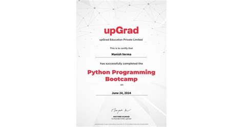 Manish M V On Linkedin Programming In Python Bootcamp • Manish Verma