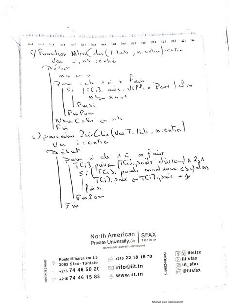 Cour Td Algorithme Pdf