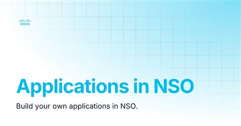 applications in nso cisco crosswork nso documentation