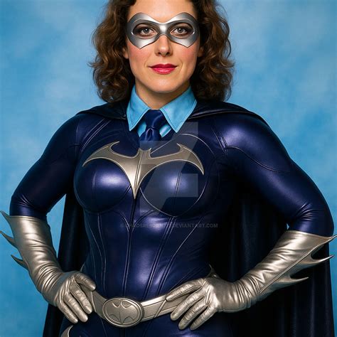 Batgirl In Glossy Blue Costume By Chaosreborn777 On Deviantart