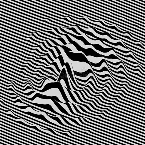 Waveform Background Dynamic Visual Effect Surface Distortion Pattern With Optical Illusion