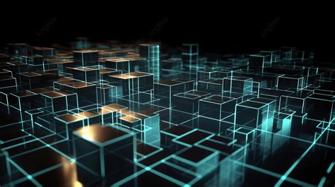 Virtual Space Abstract Blocks Of Code Rendered In 3d Background Source